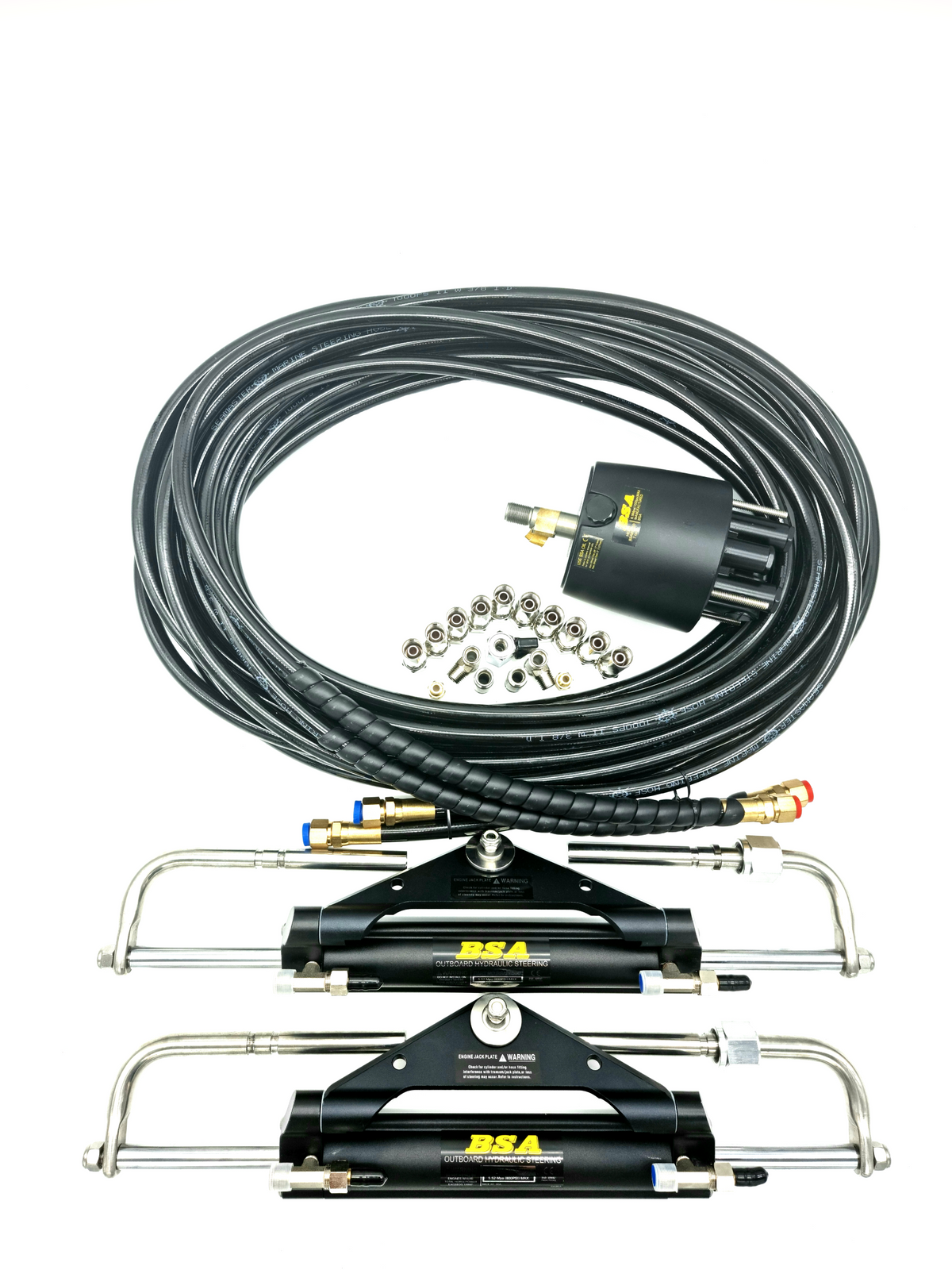 Twin Hydraulic Outboard Boat Steering Kit Up To Total 300HP — Boat ...