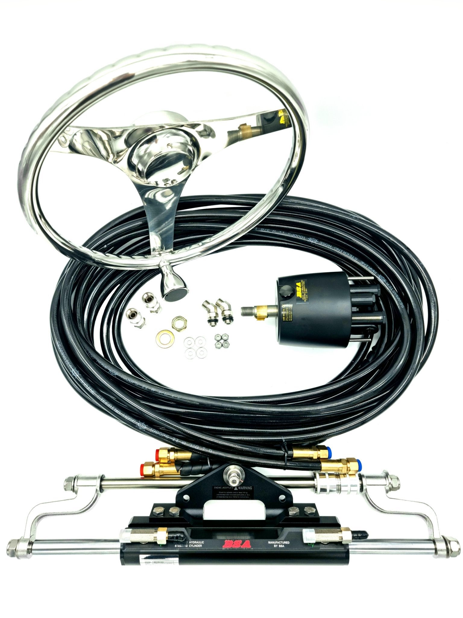 BSA Hydraulic Outboard Motor Steering Kits Up To 300HP — Boat Steering ...