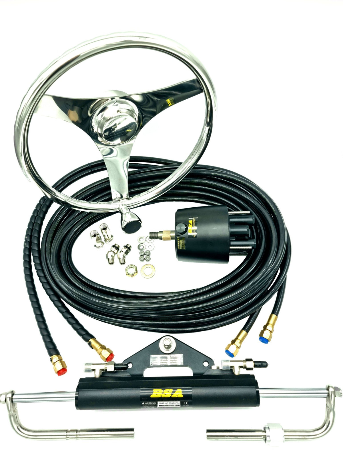 BSA Hydraulic Outboard Motor Steering Kits Up To 150HP — Boat Steering ...