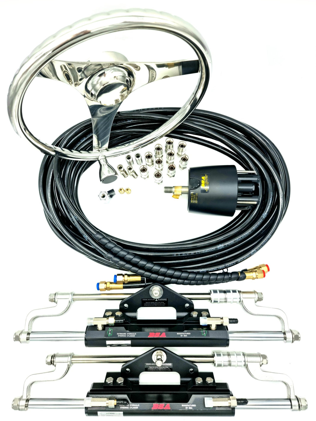 TWIN HEAVY DUTY OUTBOARD STEERING KITS UP TO TOTAL 600HP — Boat ...