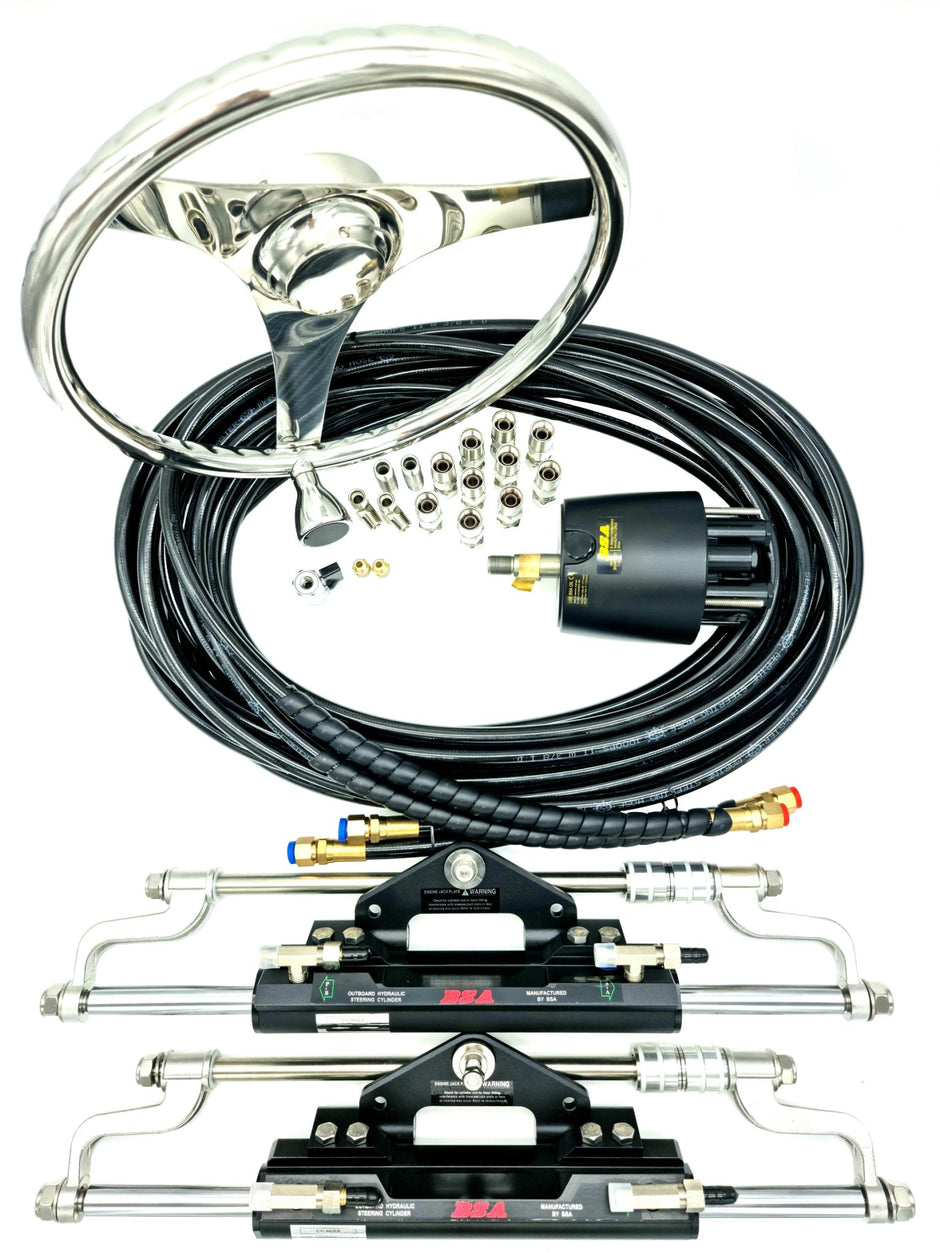 TWIN HEAVY DUTY OUTBOARD STEERING KITS UP TO TOTAL 600HP — Boat ...